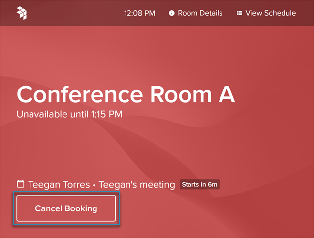 Managing Your Booking with Room Displays